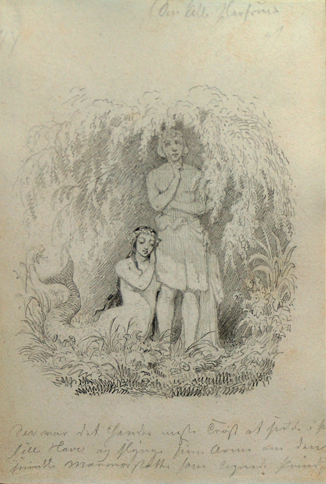 Vilhelm Pedersens originaltegning til "Den lille Havfrue" | H.C ...