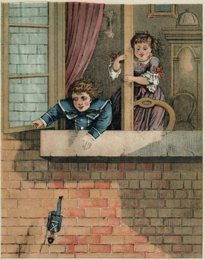 Illustration til H.C. Andersens eventyr "Den standhaftige Tinsoldat" (2 ...