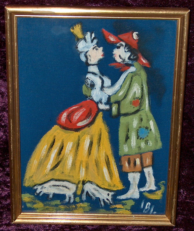 Maleri med illustration fra H.C. Andersens eventyr "Svinedrengen" | H.C ...