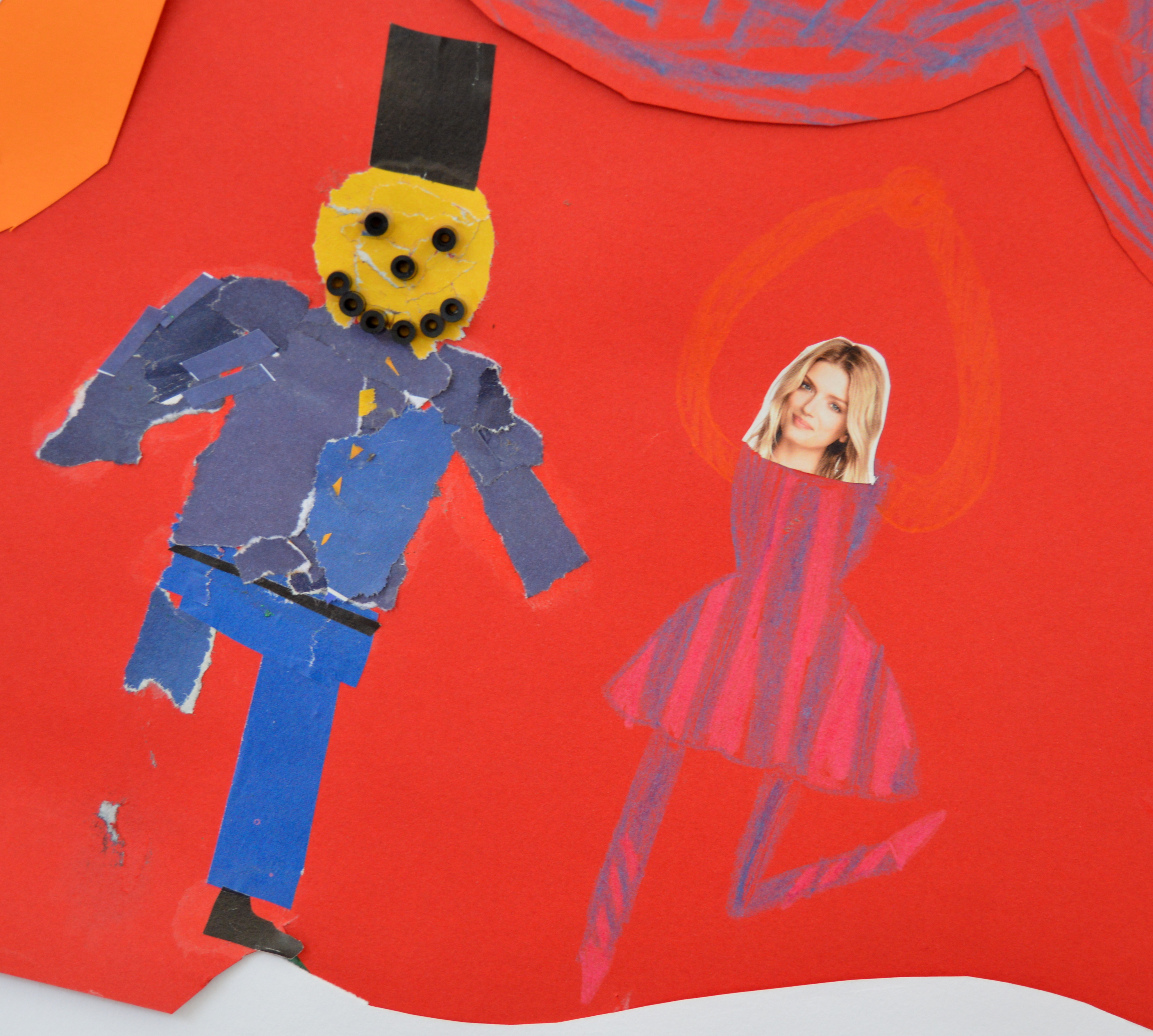 H.C. Andersen collage: “Den standhaftige Tinsoldat” og en balletdanser ...