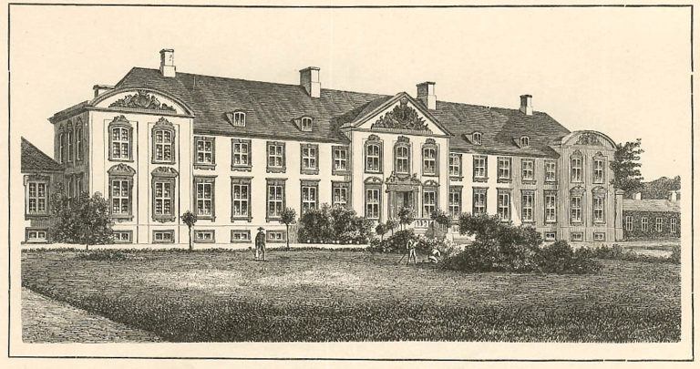 Lerchenborg. Hovedsædet under Grevskabet. Opført 1742 af Grev Chr ...